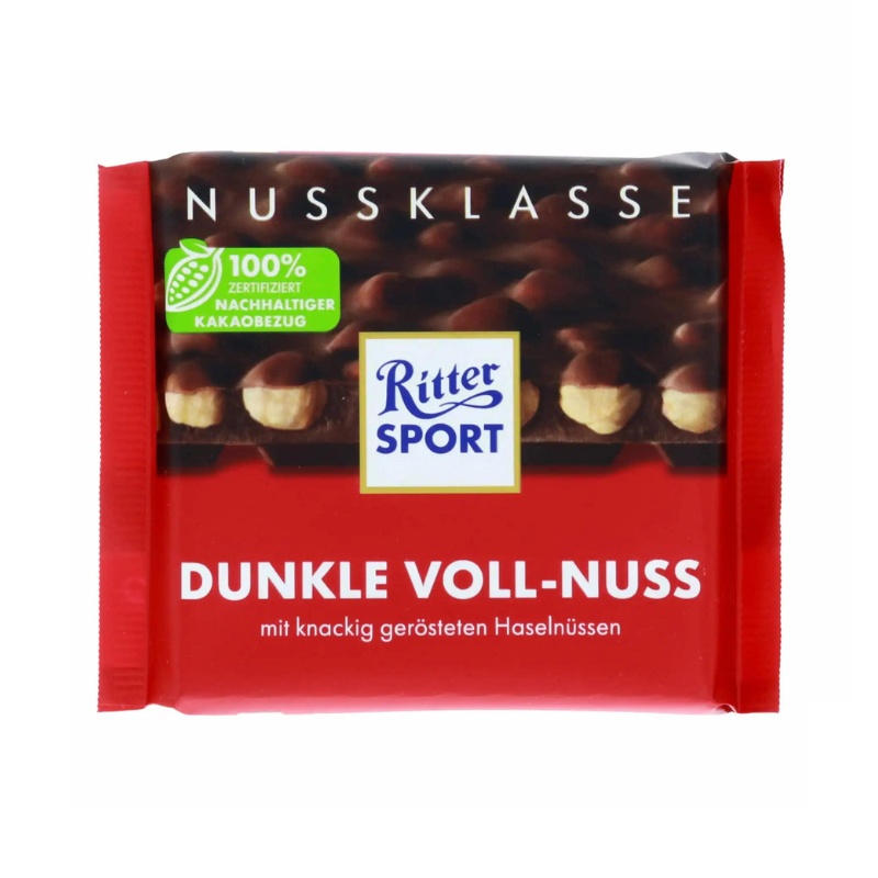 Ritter Sport Dunkle Voll-Nuss 100 g - Alkostar.eu